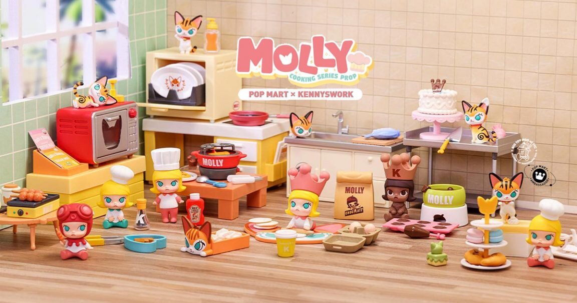 Kenny Wong x POP MART MINI ME MOLLY COOKING Blind Box Prop Series - The ...