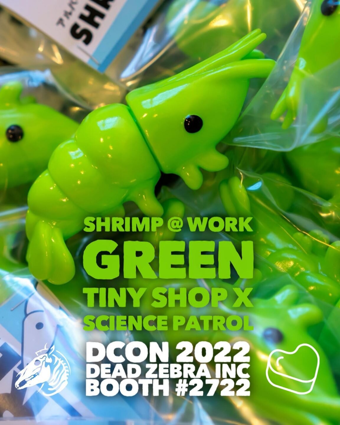 Sofubi Ebi Shrimp Myplasticheart GREEN By SCIENCE PATROL x Tiny Shop ...