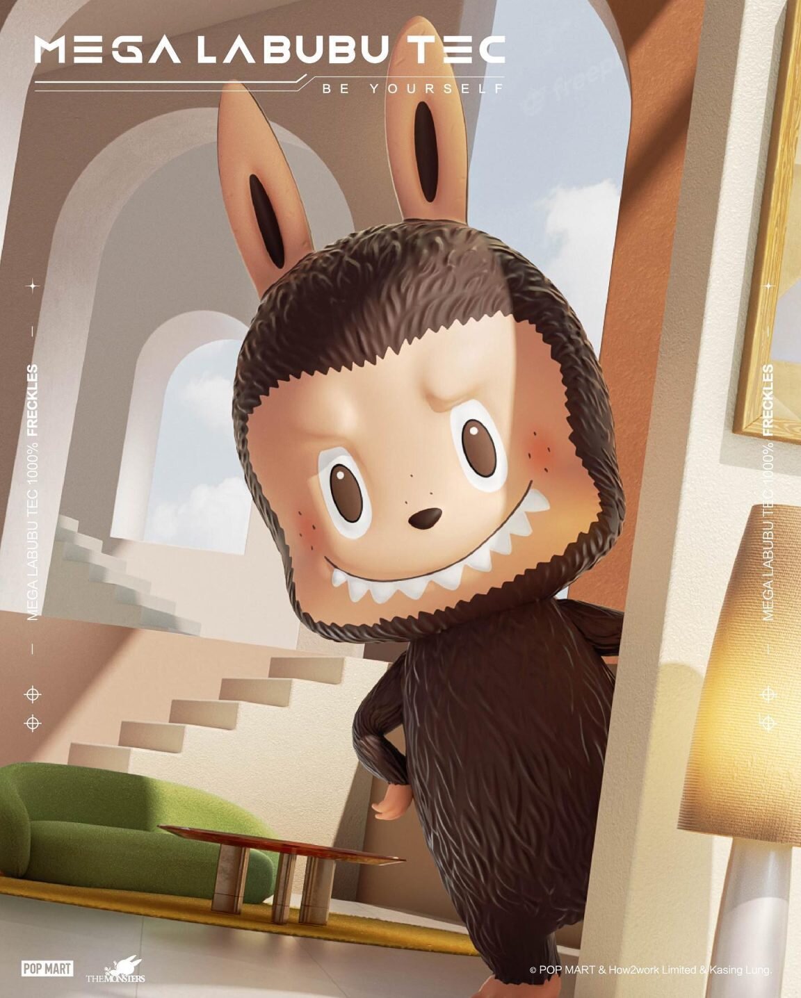 POP MART MEGA LABUBU TEC 1000% FRECKLES - The Toy Chronicle