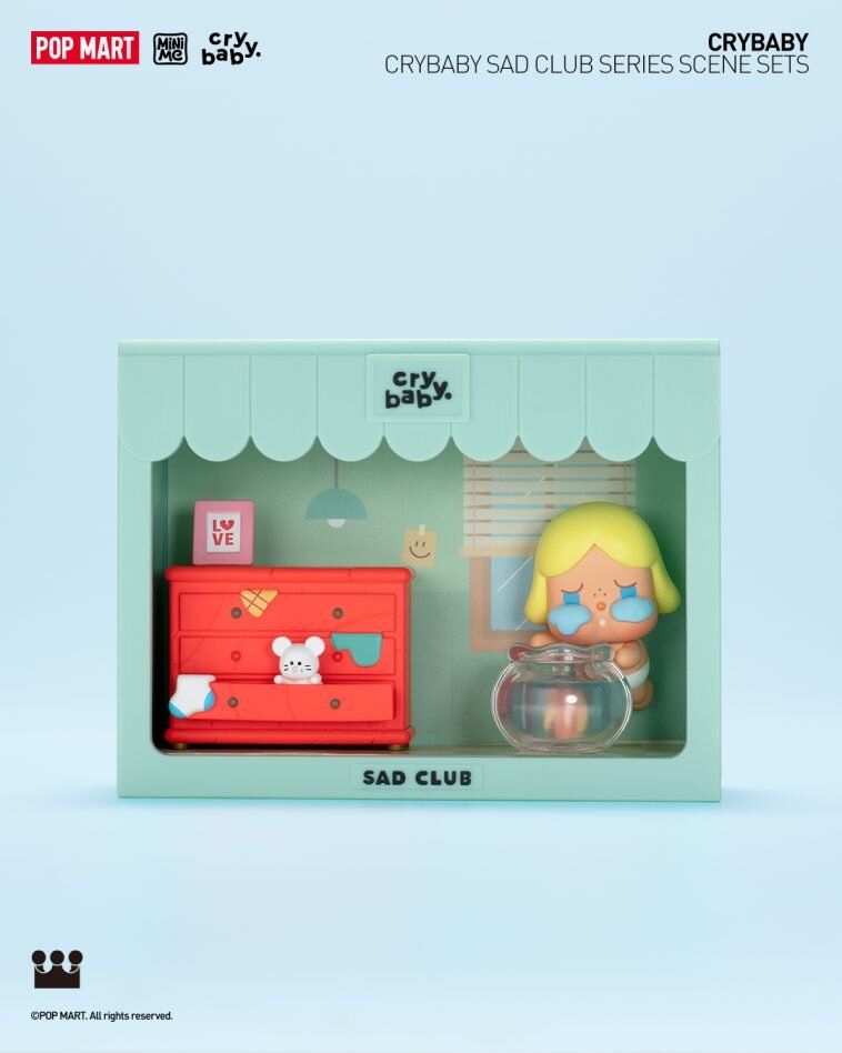 POP MART x Molly Yllom of Molly’s Factory Presents CRYBABY Sad Club Blind Box Series Scene Sets ...